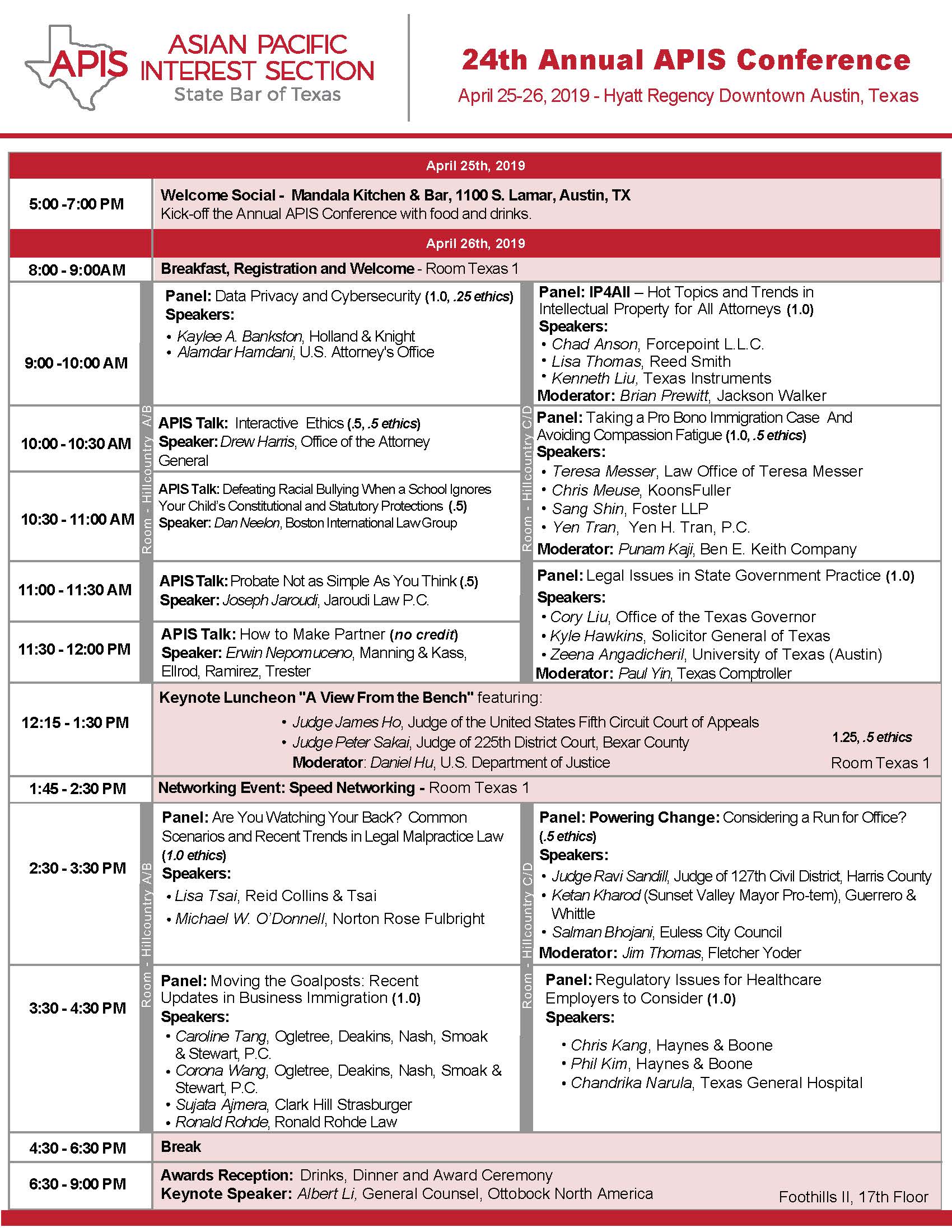 APIS 24th Conference – Asian Pacific Interest Section